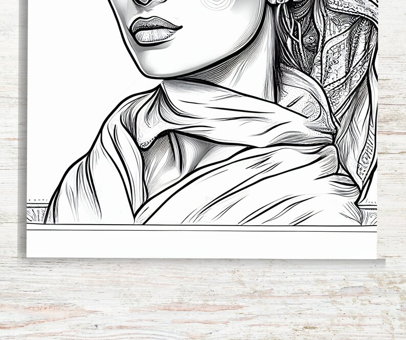 10 Beautiful Latin Women Coloring Pages | Printable PDF 10 Pages A4 ...