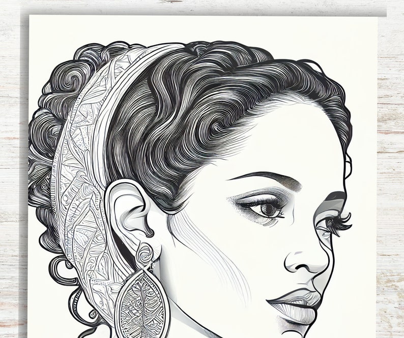 10 Beautiful Latin Women Coloring Pages | Printable PDF 10 Pages A4 ...