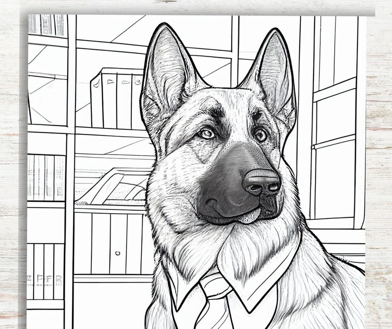 10 Cute German Shepherd Dogs Coloring Pages | Printable Dog Coloring ...
