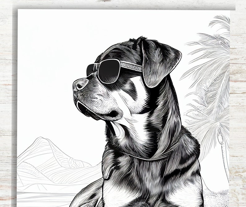10 Rottweiler Coloring Pages | Printable Dog Coloring Sheets for Teens ...