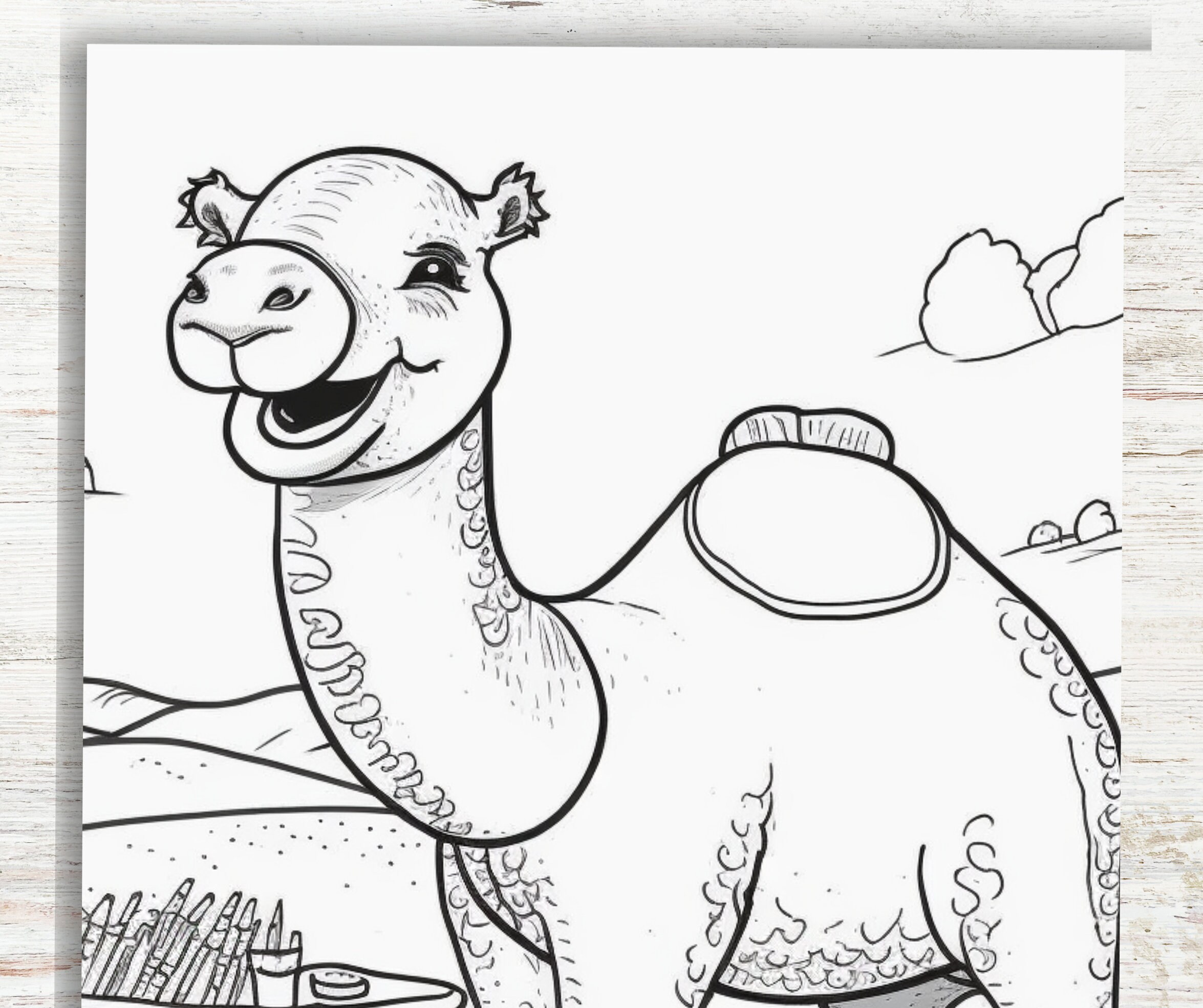 KDP Interior Camel Coloring Pages for Kids | 8.5" X 11" Printable PDF ...