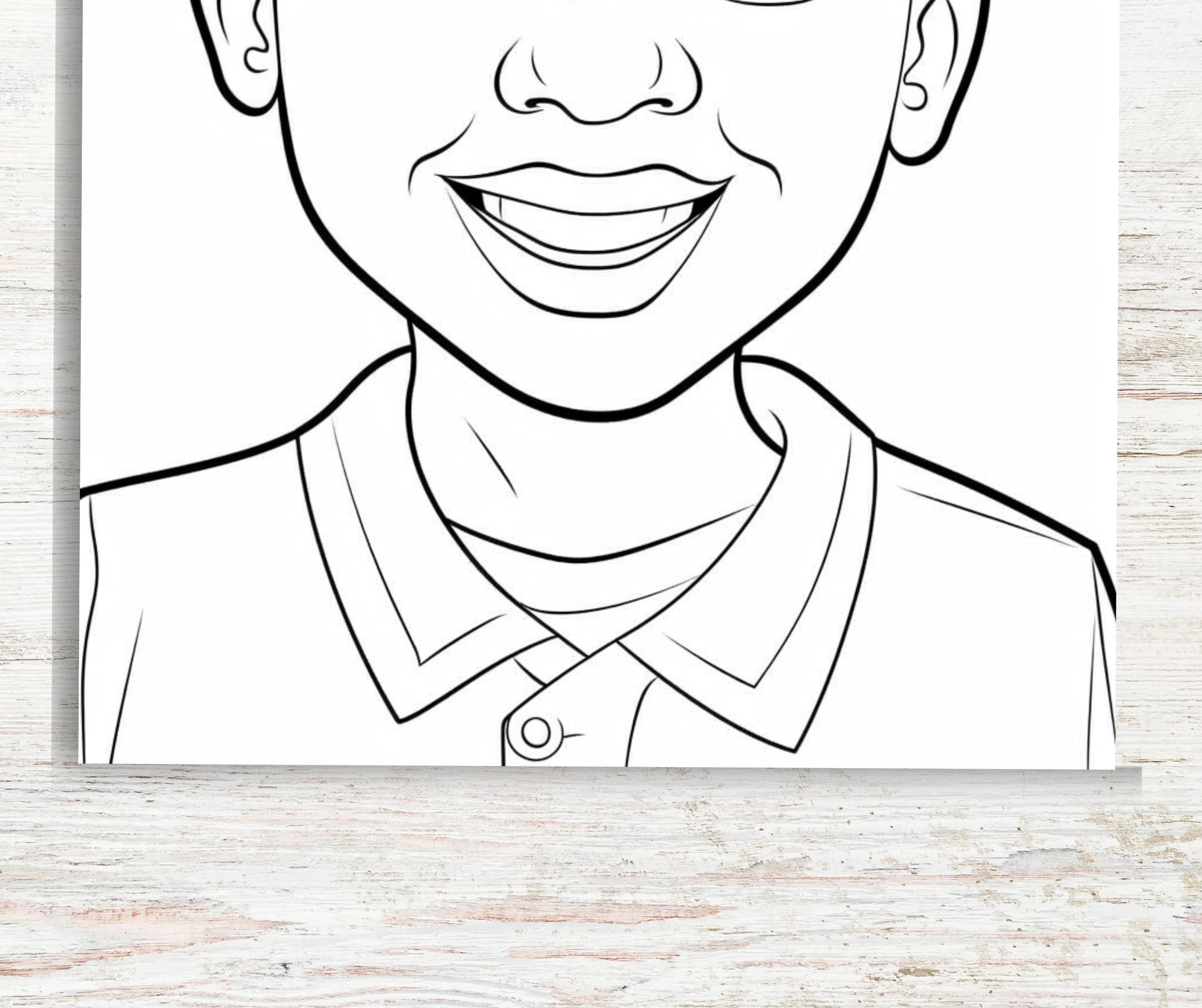 10 Happy Black Boys Coloring Pages | Printable PDF A4 | Inclusive Cute ...