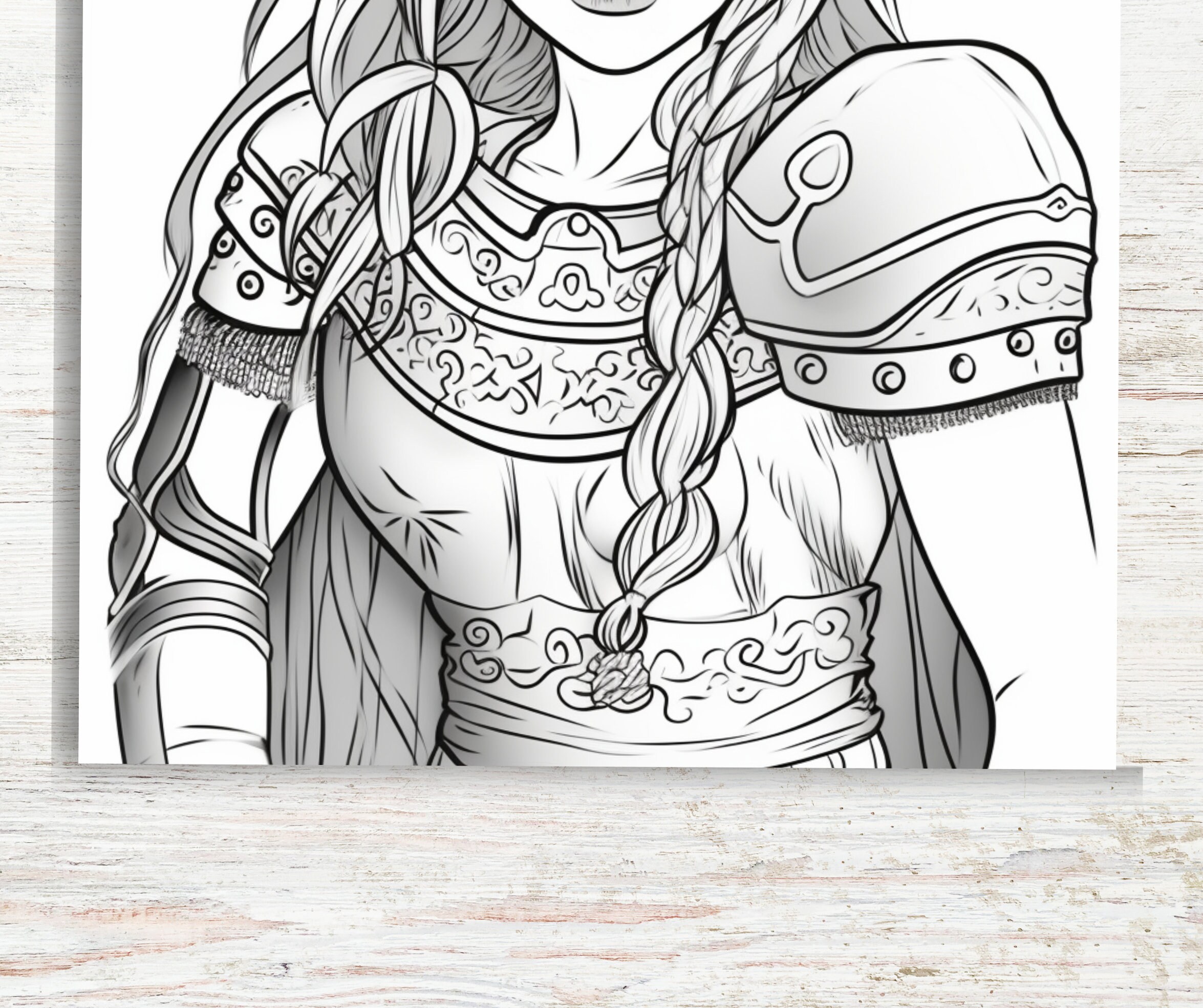 10 Cute Viking Girl Coloring Pages | Printable PDF 10 Pages A4 ...