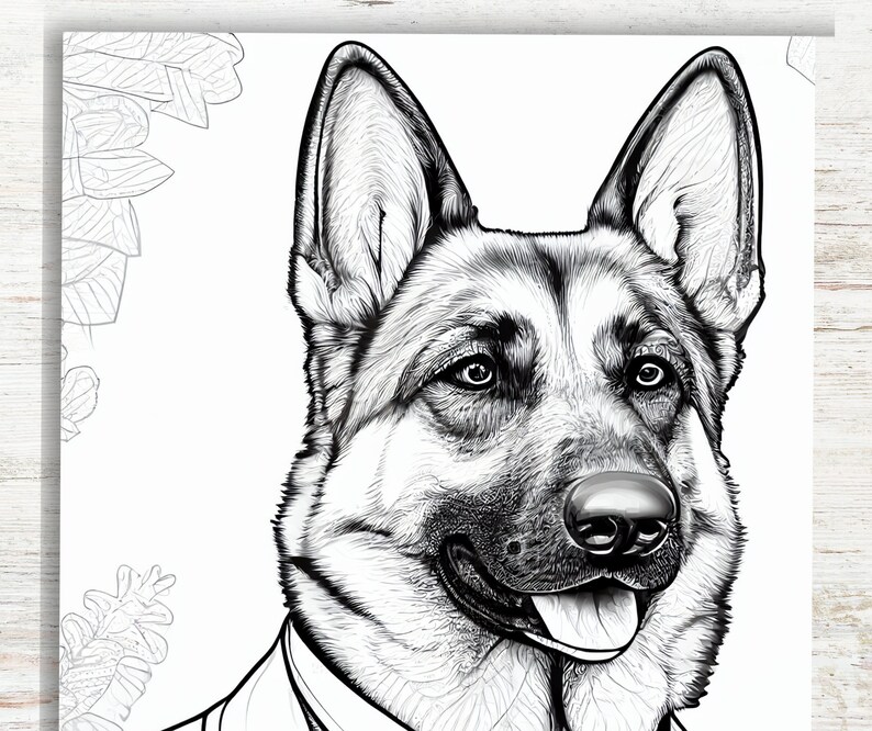 10 Dogs in Suits Coloring Pages | Printable Dog Coloring Sheets for ...