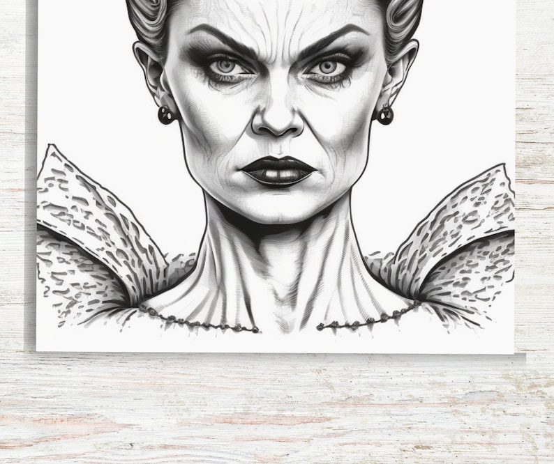 Evil Queen Coloring Pages Printable PDF 8.5x11 Realistic Fantasy ...