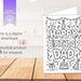 Happy Birthday Dad Printable Coloring Card | Digital Download | Fun DIY ...