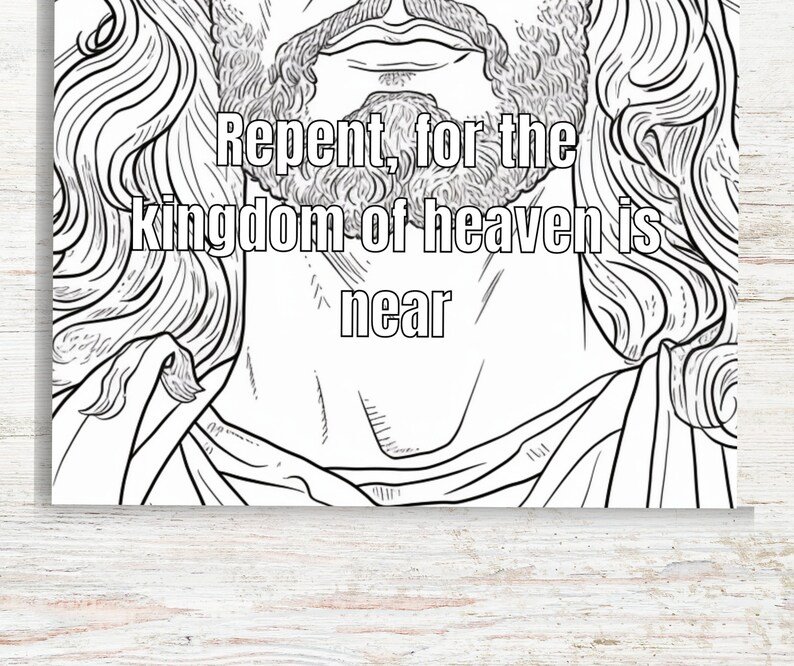 10 Jesus Christ Portraits With Quotes Coloring Pages Printable PDF 10 ...