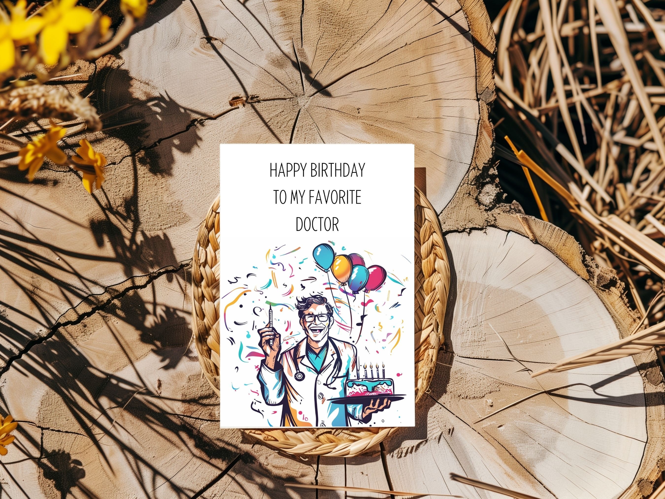Happy Birthday Card for Doctor Printable Favorite Doctor Greeting Card ...