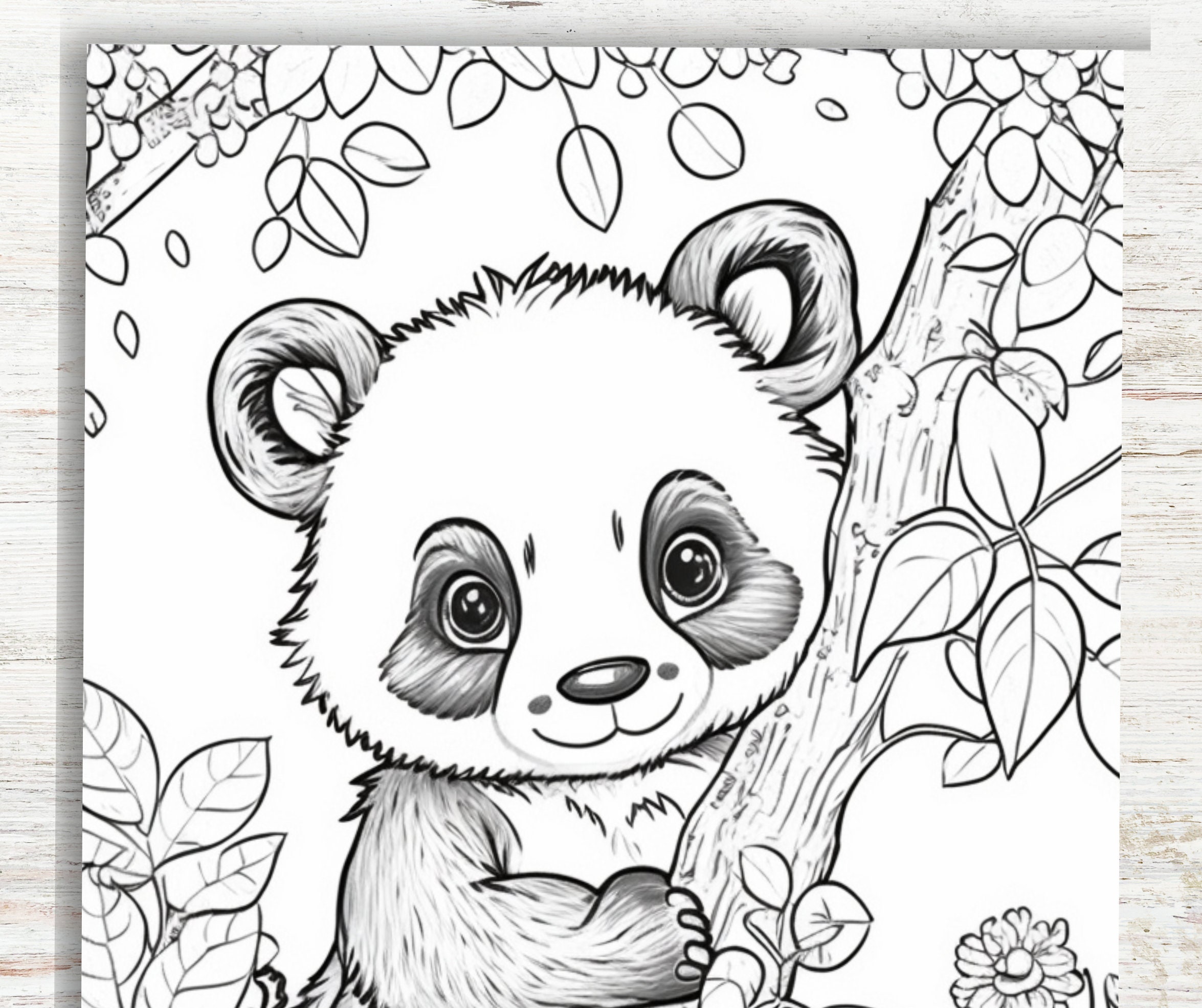 Cute Baby Panda Coloring Pages