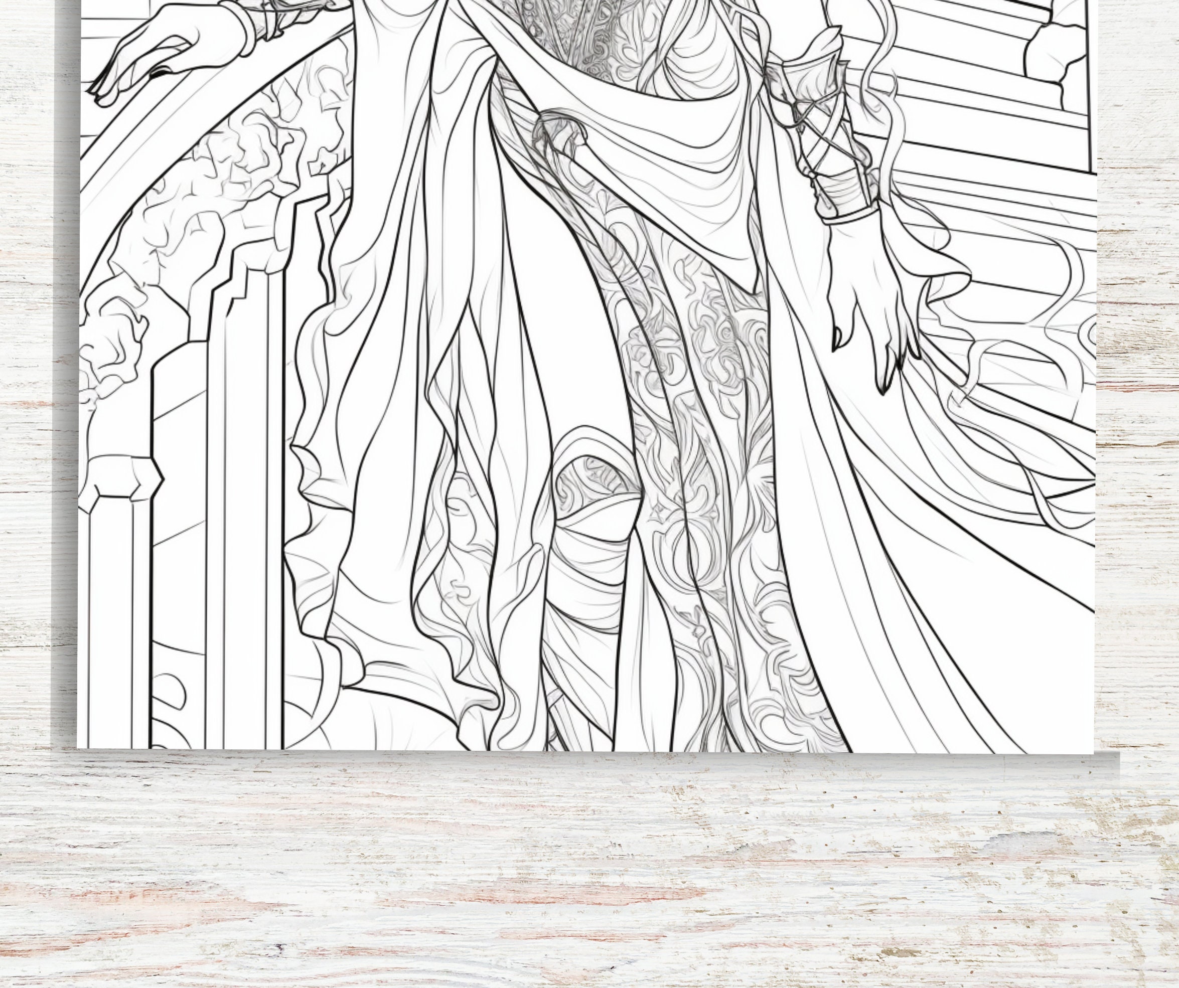 25 Gothic Women Coloring Pages | Printable Gothic Coloring Book for ...