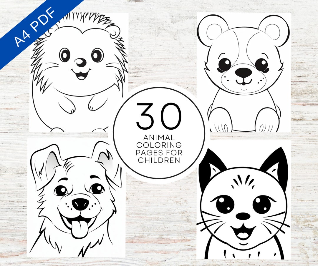 30 Easy Coloring Pages for Kids, Preschoolers, Toddlers and Seniors ...