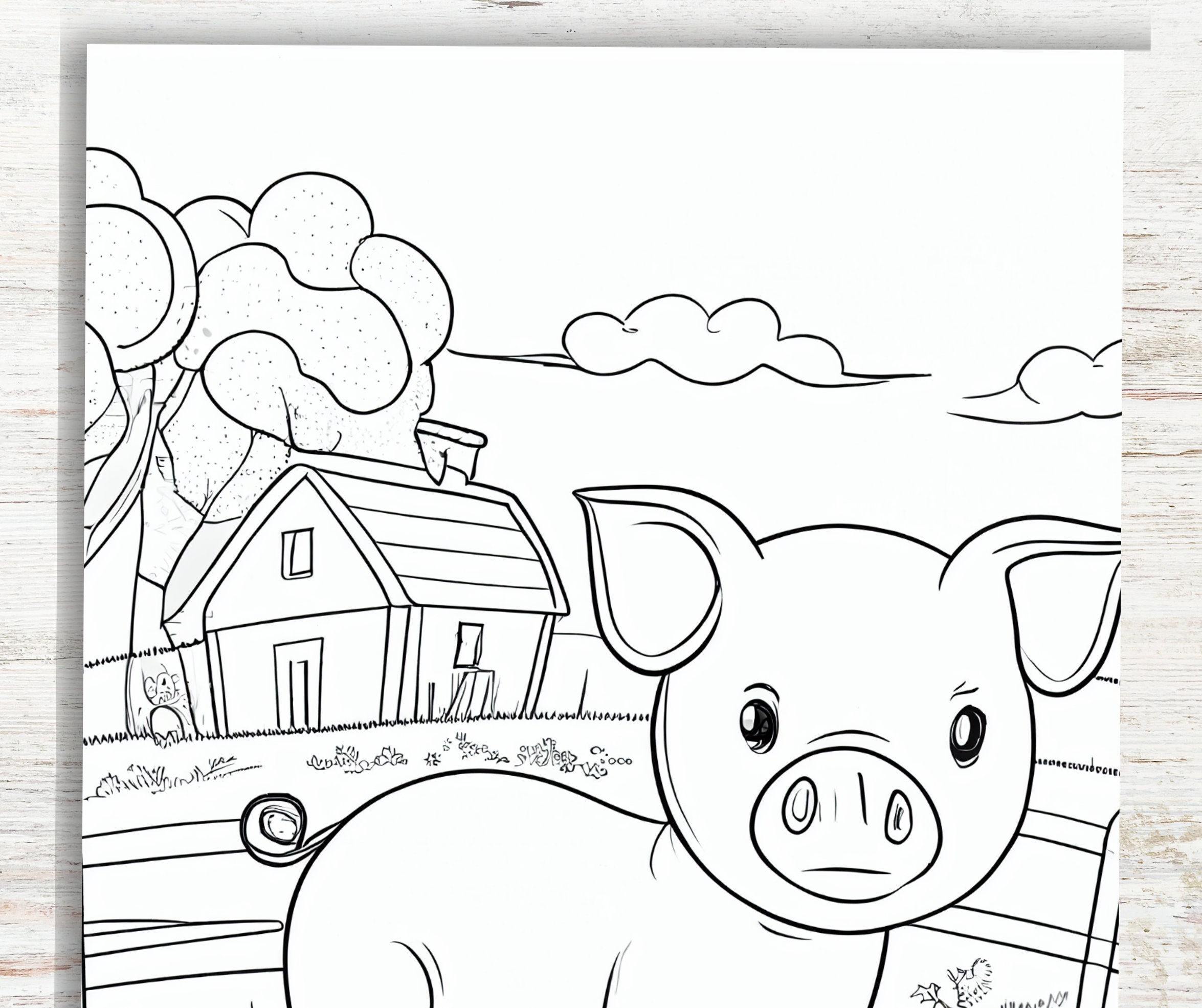 10 Cute Pig Coloring Pages | Animal Coloring Sheets for Kids & Adults ...