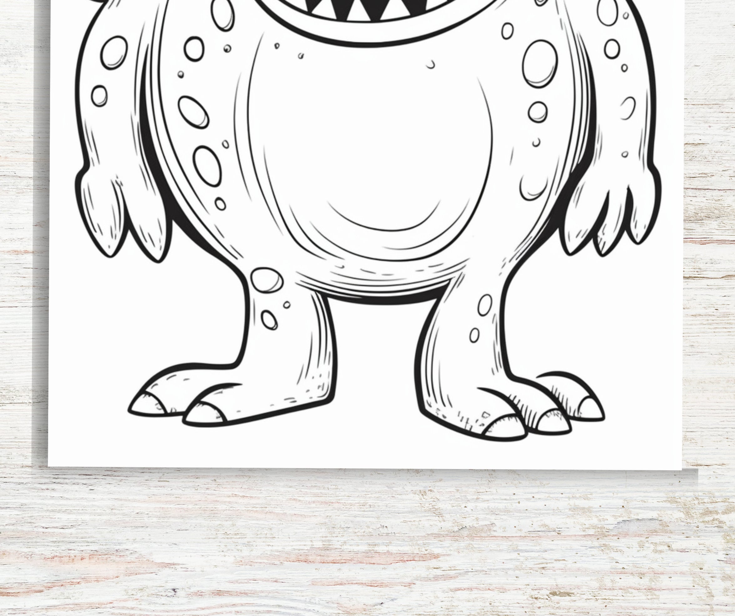 50 Creepy Cute Monsters Coloring Pages | Printable PDF A4 | Cute ...
