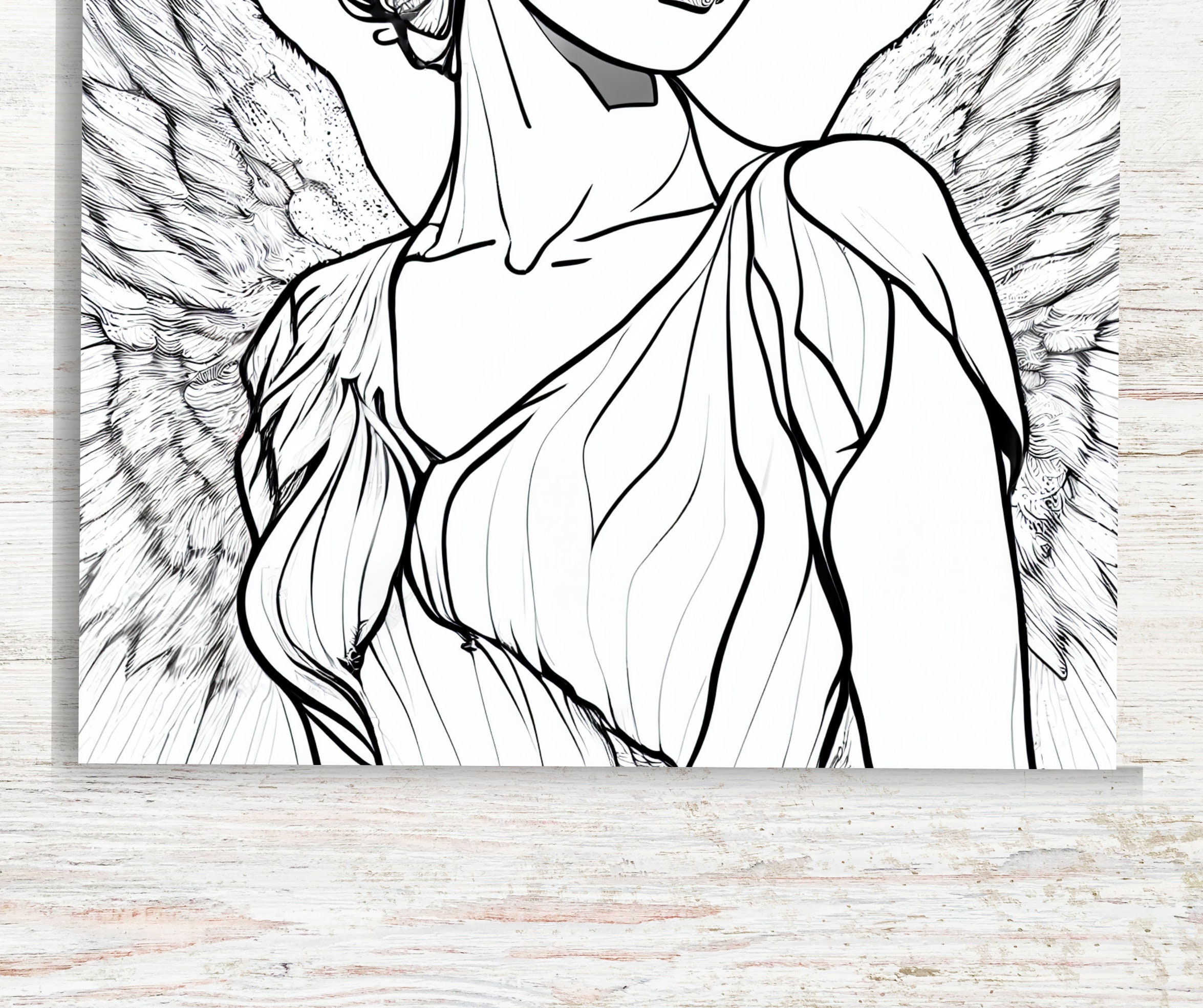 10 Angel Coloring Pages for Adults | Printable PDF 10 Pages A4 ...