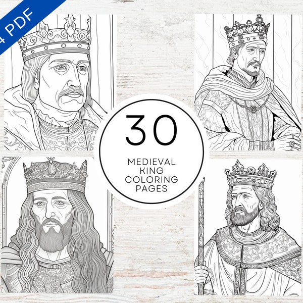 Medieval Coloring Pages - Etsy