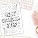 Best Grandma Ever Printable Coloring Card - Digital Download Mother's ...