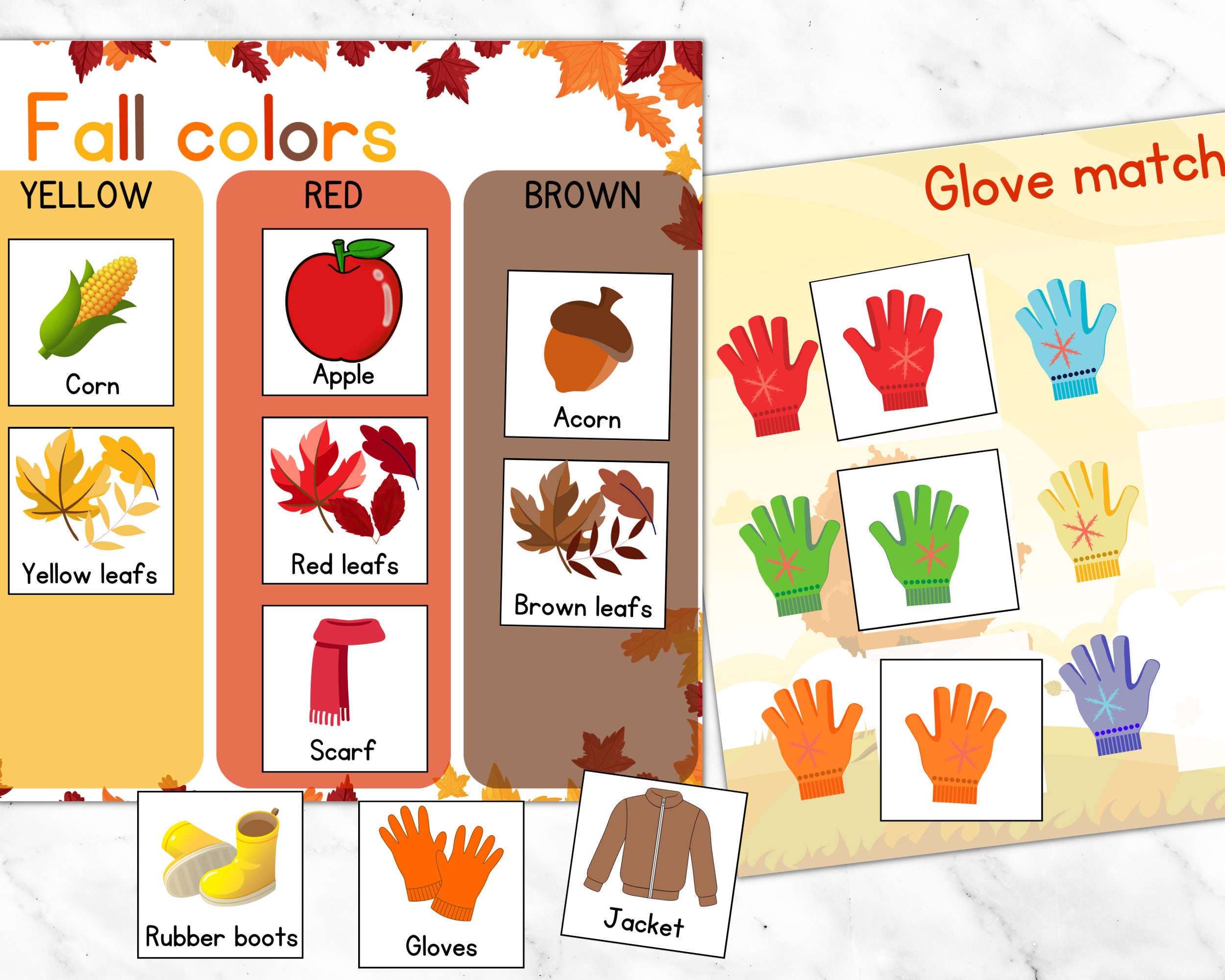 Printable Fall Busy Book, Autumn Preschool Learning Binder, Toddler ...