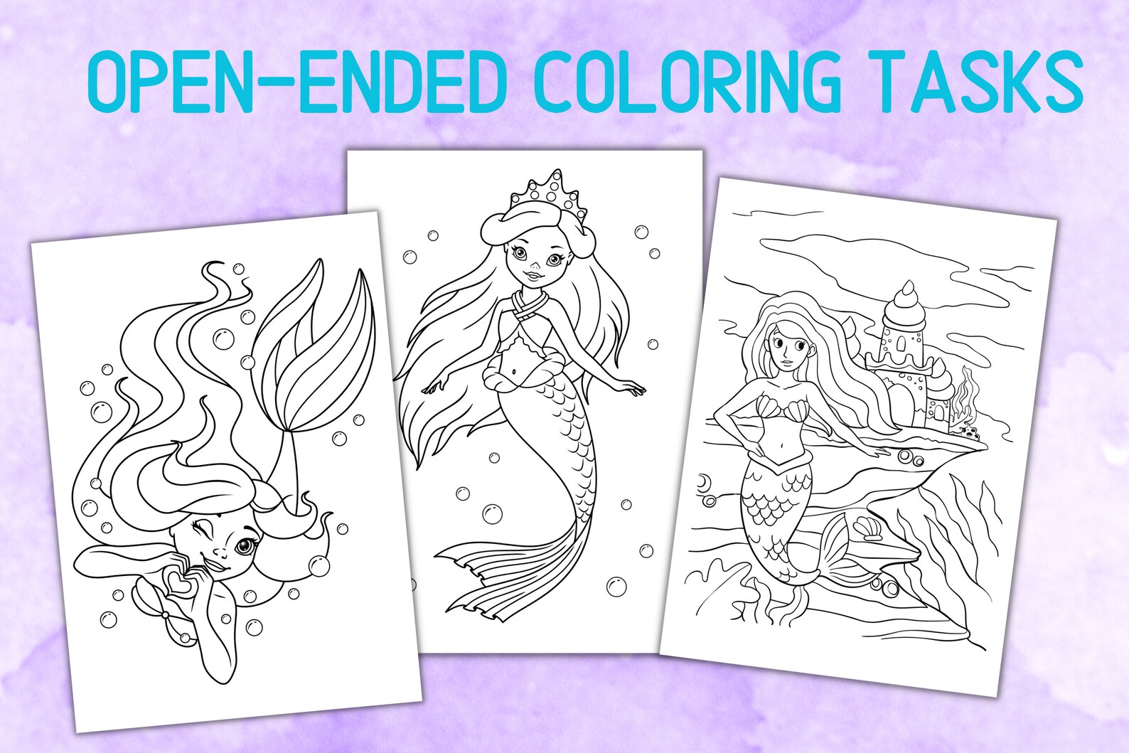 Mermaid Busy Book, Printable Toddler Activity, Montessori Quiet Book ...