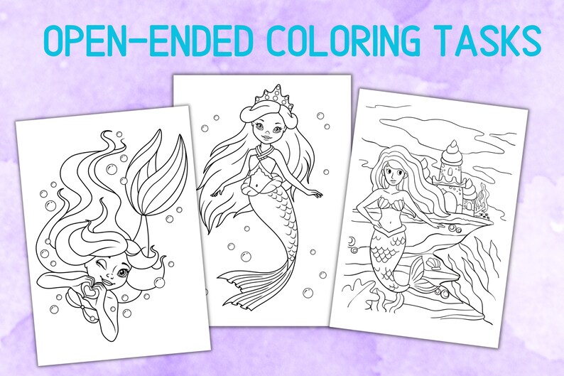 Mermaid Busy Book, Printable Toddler Activity, Montessori Quiet Book ...