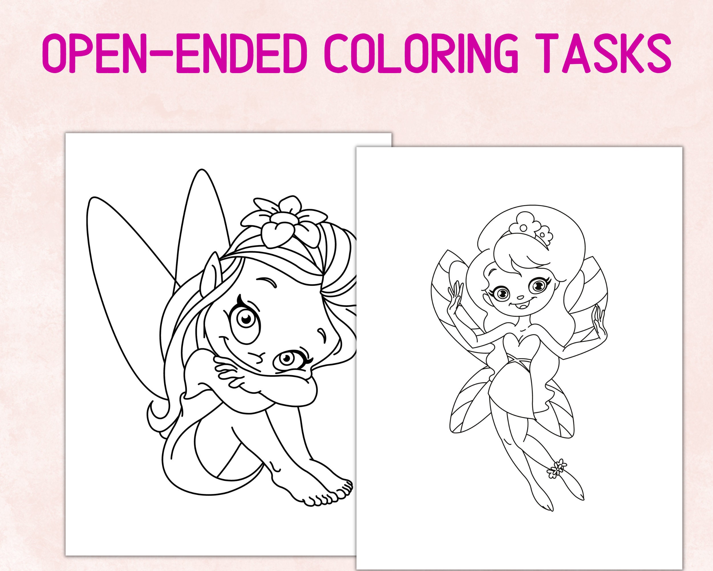 Printable Fairy Busy Book for Kindergarten, Preschool Learning Workbook ...