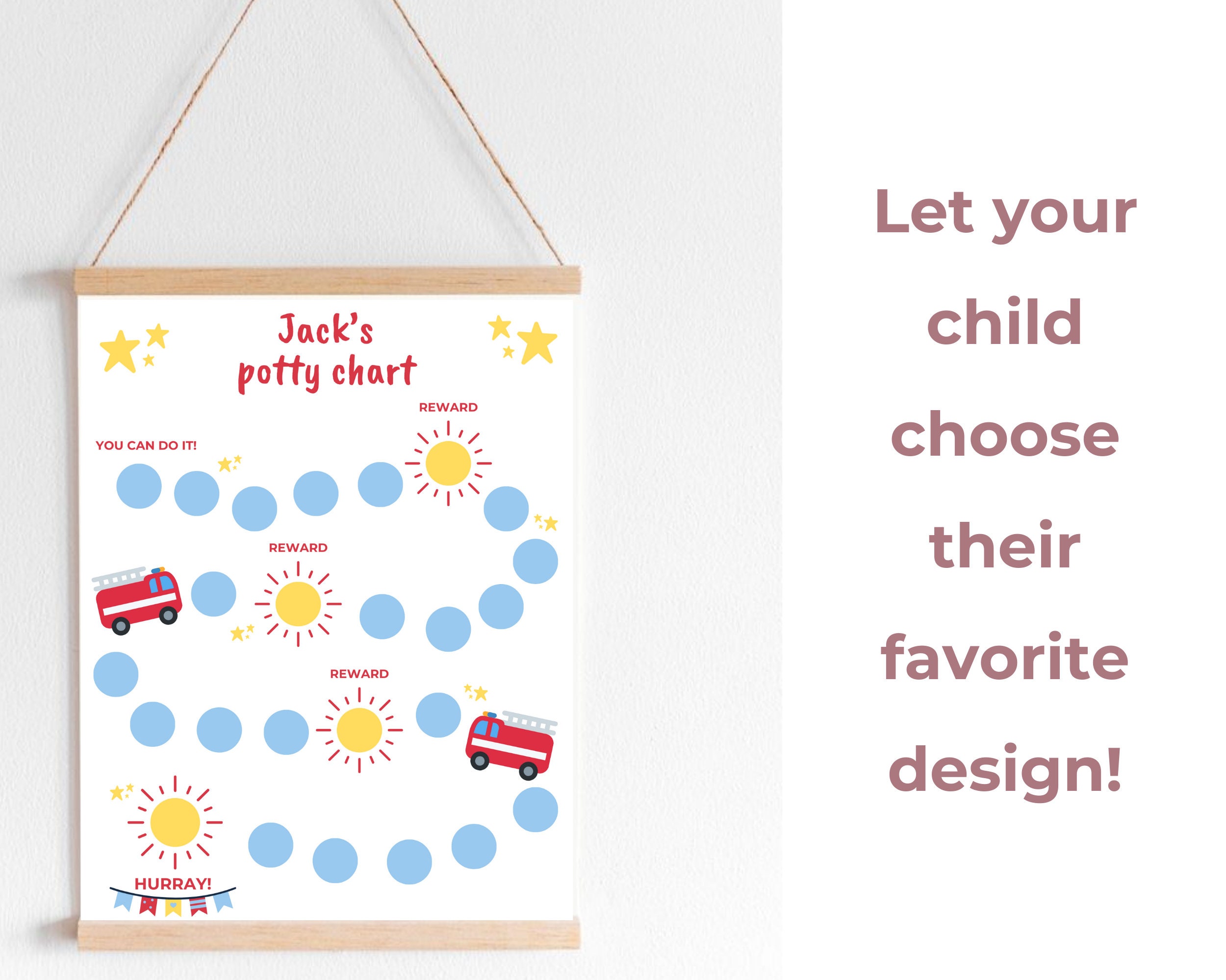 Editable Potty Chart | Potty Training Chart | Custom Sticker Chart ...