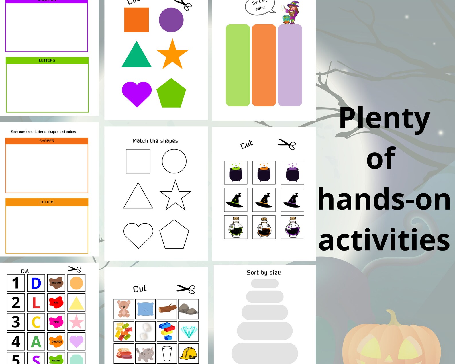 Printable Halloween Busy Book for Preschool Halloween Pre-k - Etsy