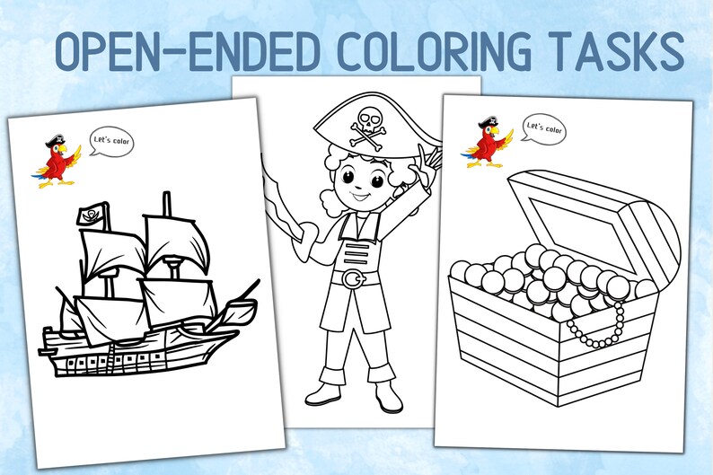 Pirate Busy Book, Printable Toddler Activity, Montessori Quiet Book ...