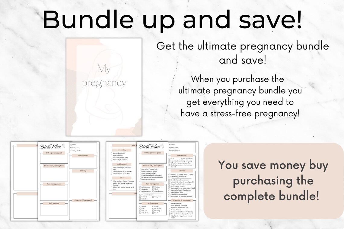 Digital Pregnancy Journal, Printable Pregnancy Planner, Baby Gestation ...