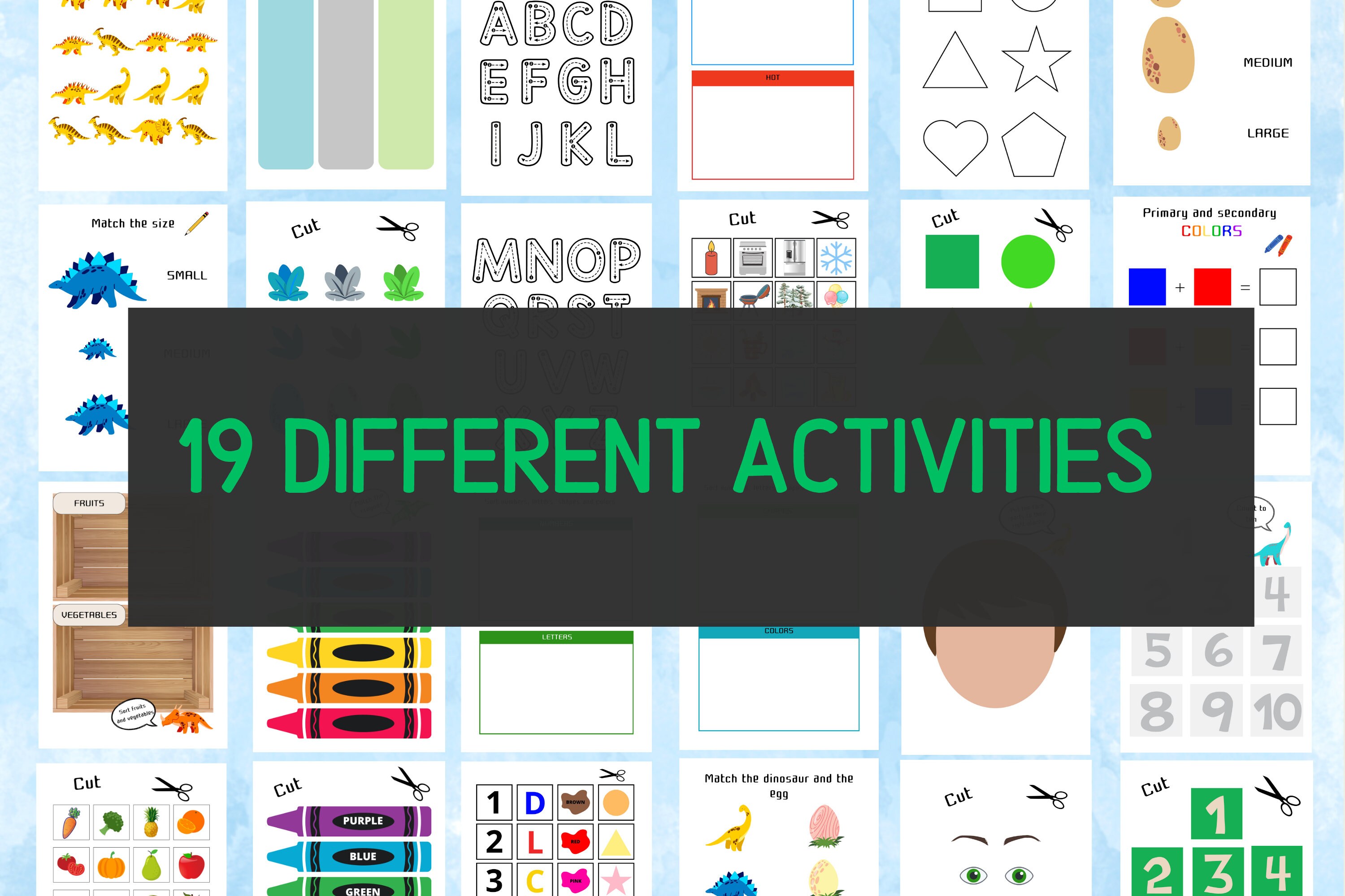 Printable Dinosaur Busy Book, Montessori Busy Book, Toddler Busy Book ...