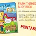 Farm Busy Book, Montessori Quiet Book, Printable Preschool Activity ...