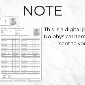 High School Transcript, Report Card Template, Editable Homeschool ...