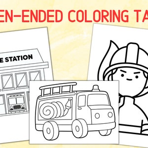 Firefighter Busy Book, Printable Preschool Activity, Montessori Quiet ...