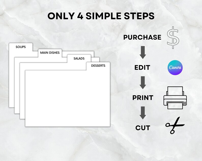 Recipe Card Dividers, 3X5 Recipe Card Divider Template, Recipe Box ...
