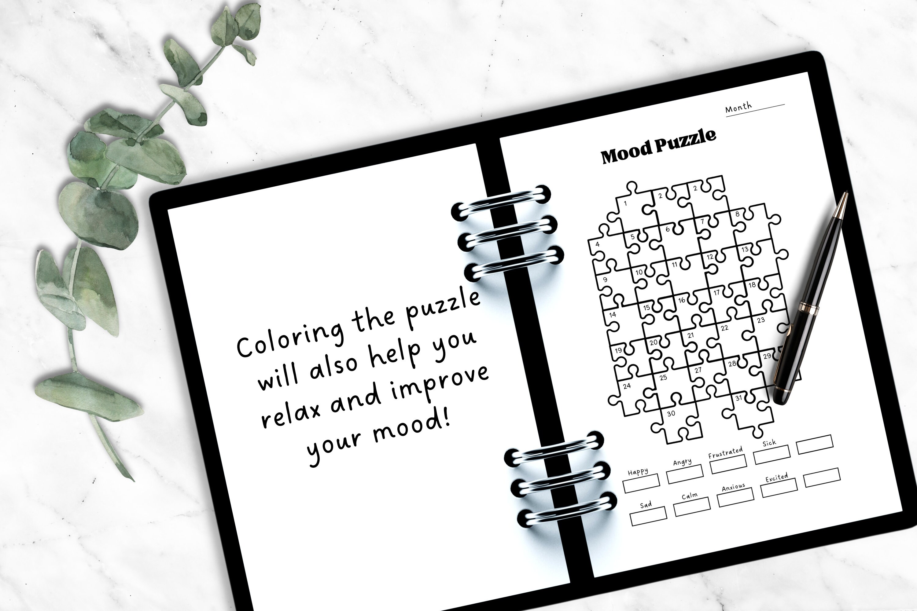 Mood Tracker, Monthly Mood Tracker, Mood Tracker Journal, Printable ...