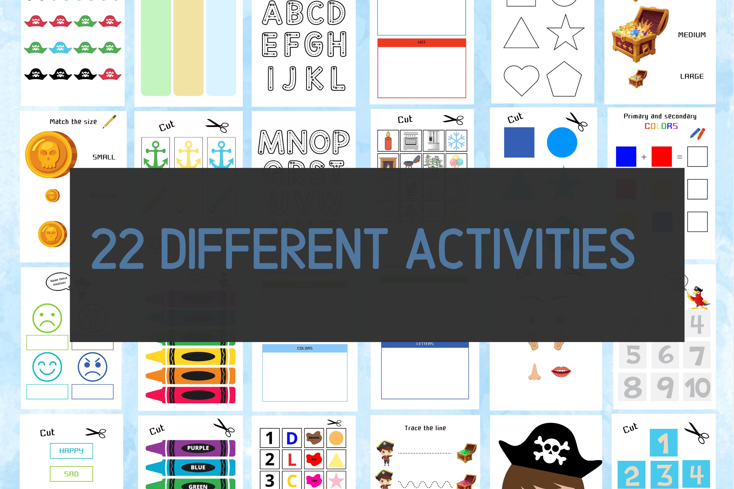 Pirate Busy Book, Printable Toddler Activity, Montessori Quiet Book ...