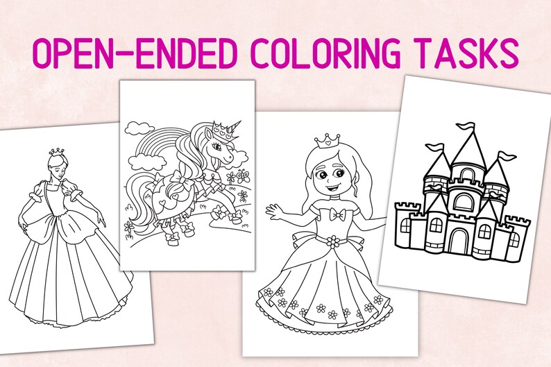 Printable Princess Busy Book for Toddlers, Preschool Binder, Homeschool ...