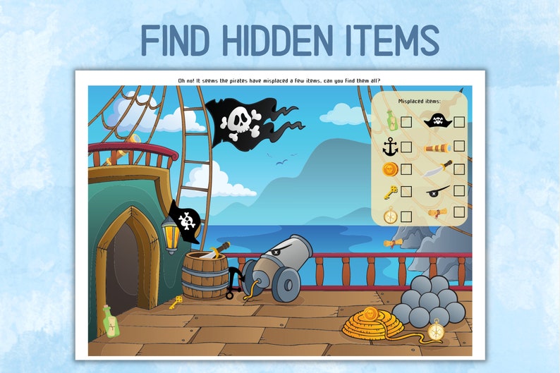 Pirate Busy Book, Printable Toddler Activity, Montessori Quiet Book ...