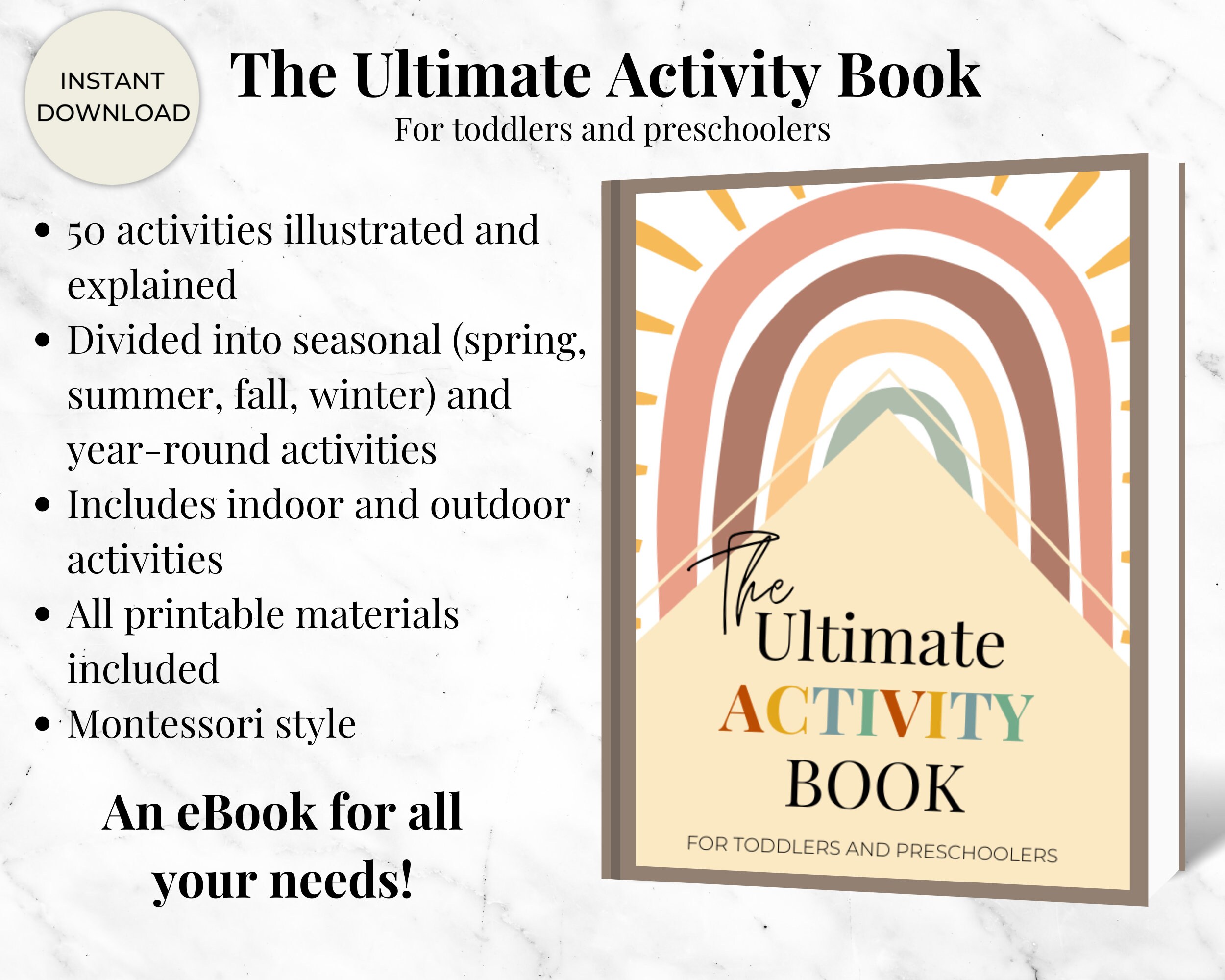 STEM Activity Book for Kids, Montessori Ebook, Simple Activities for ...