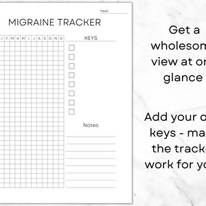 Chronic Migraine Tracker, Digital Migraine Log, Headache Symptom ...