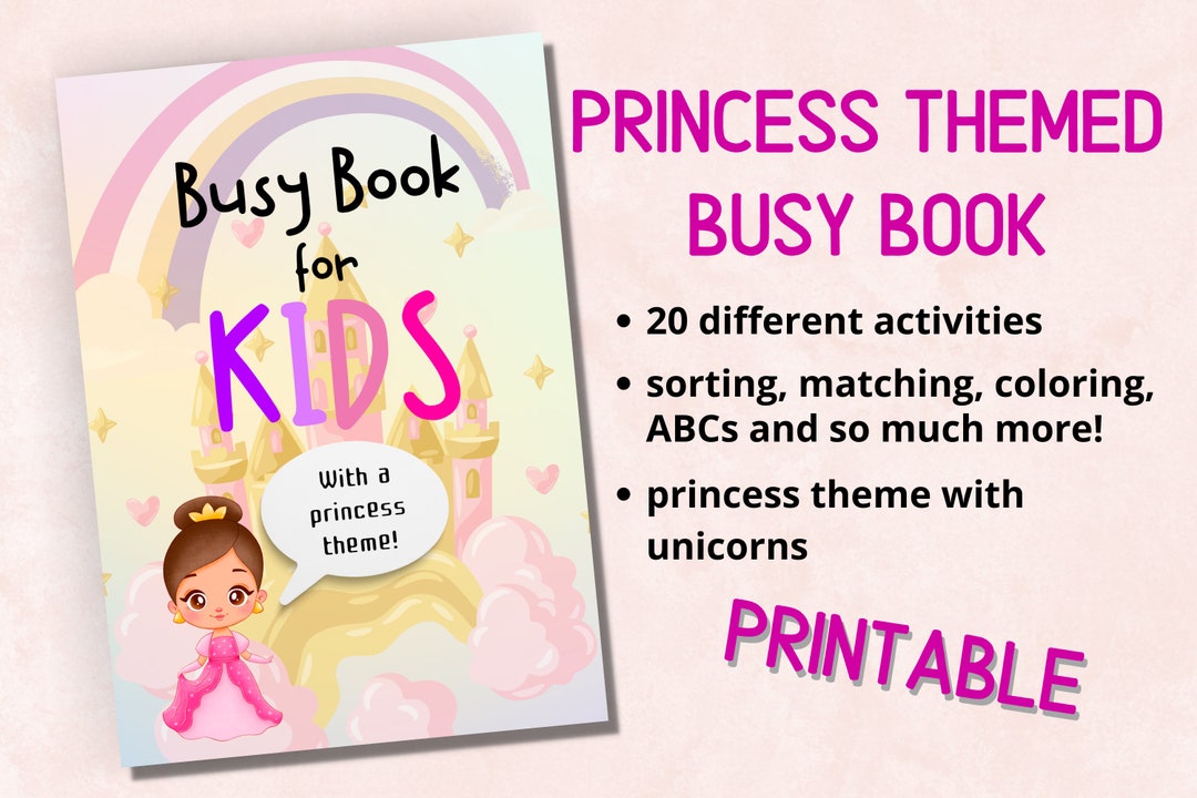 Printable Princess Busy Book for Toddlers Preschool Binder - Etsy