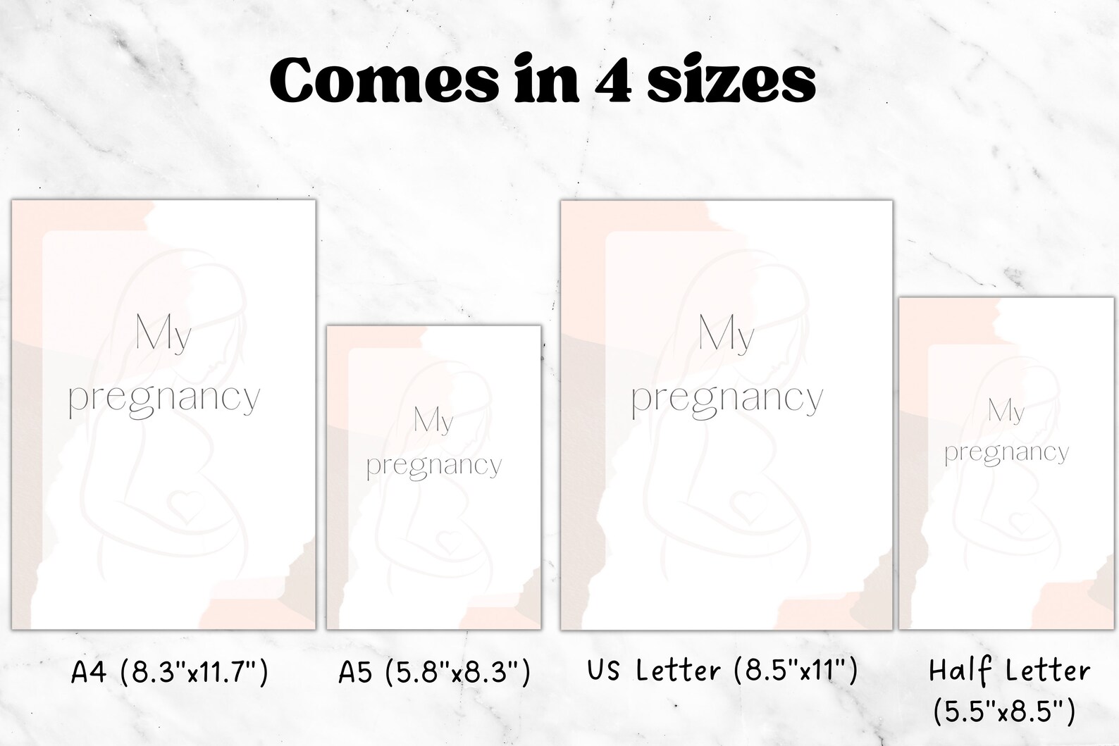 Digital Pregnancy Journal, Printable Pregnancy Planner, Baby Gestation ...