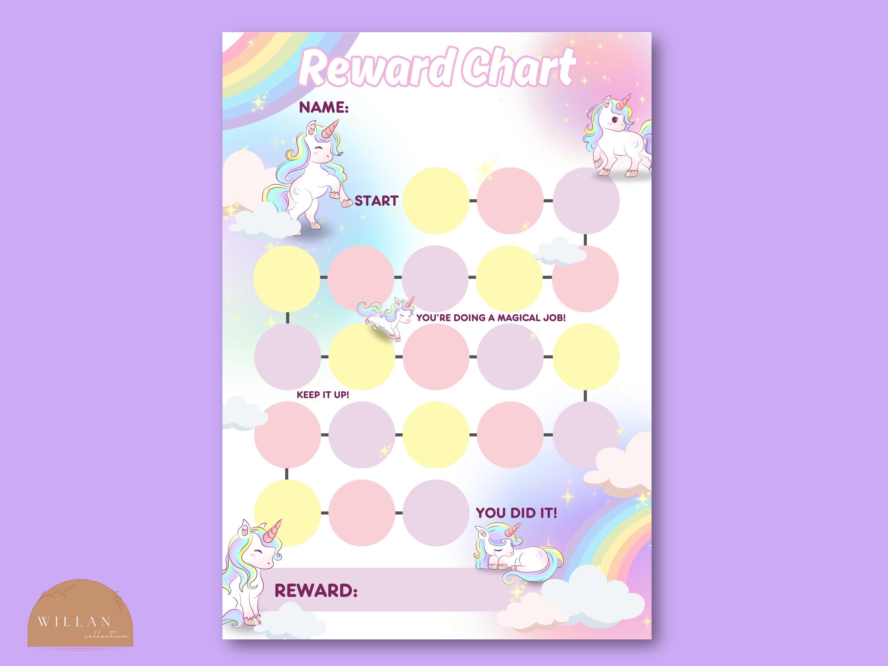 Printable Reward Chart for Kids Digital Reward Chart Star Chart Potty ...