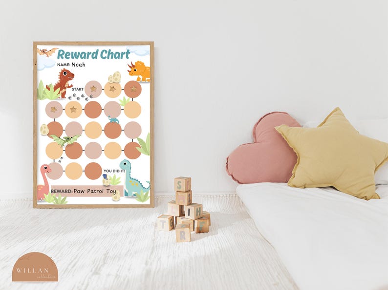 Printable Reward Chart for Kids Digital Reward Chart Star Chart Potty ...