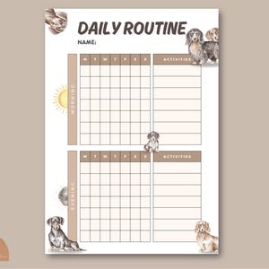 Printable Daily Routine Chart for Kids Digital Routine Chart Star Chart ...