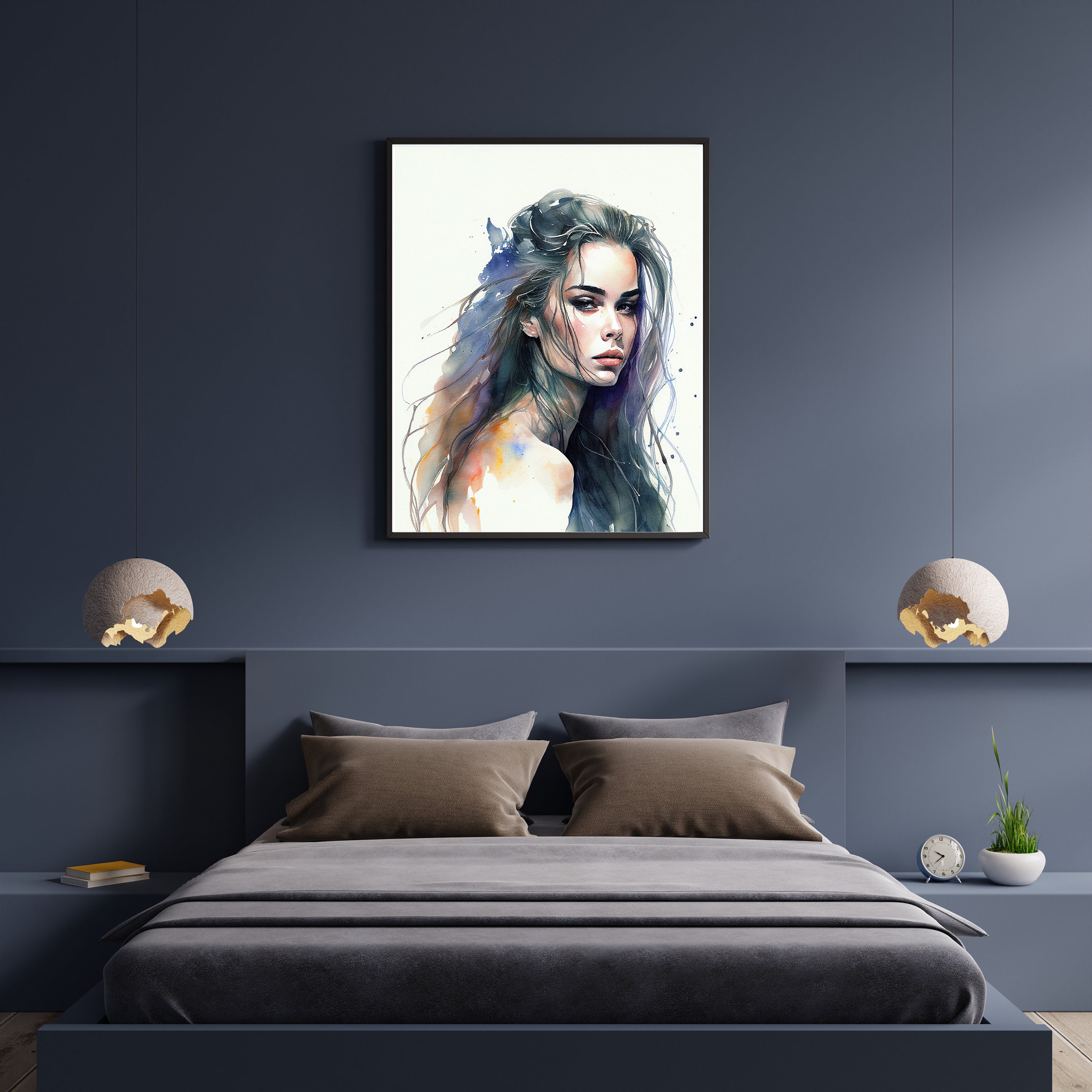 Brooke Watercolor Portrait Poster HIGH GLOSS - Etsy