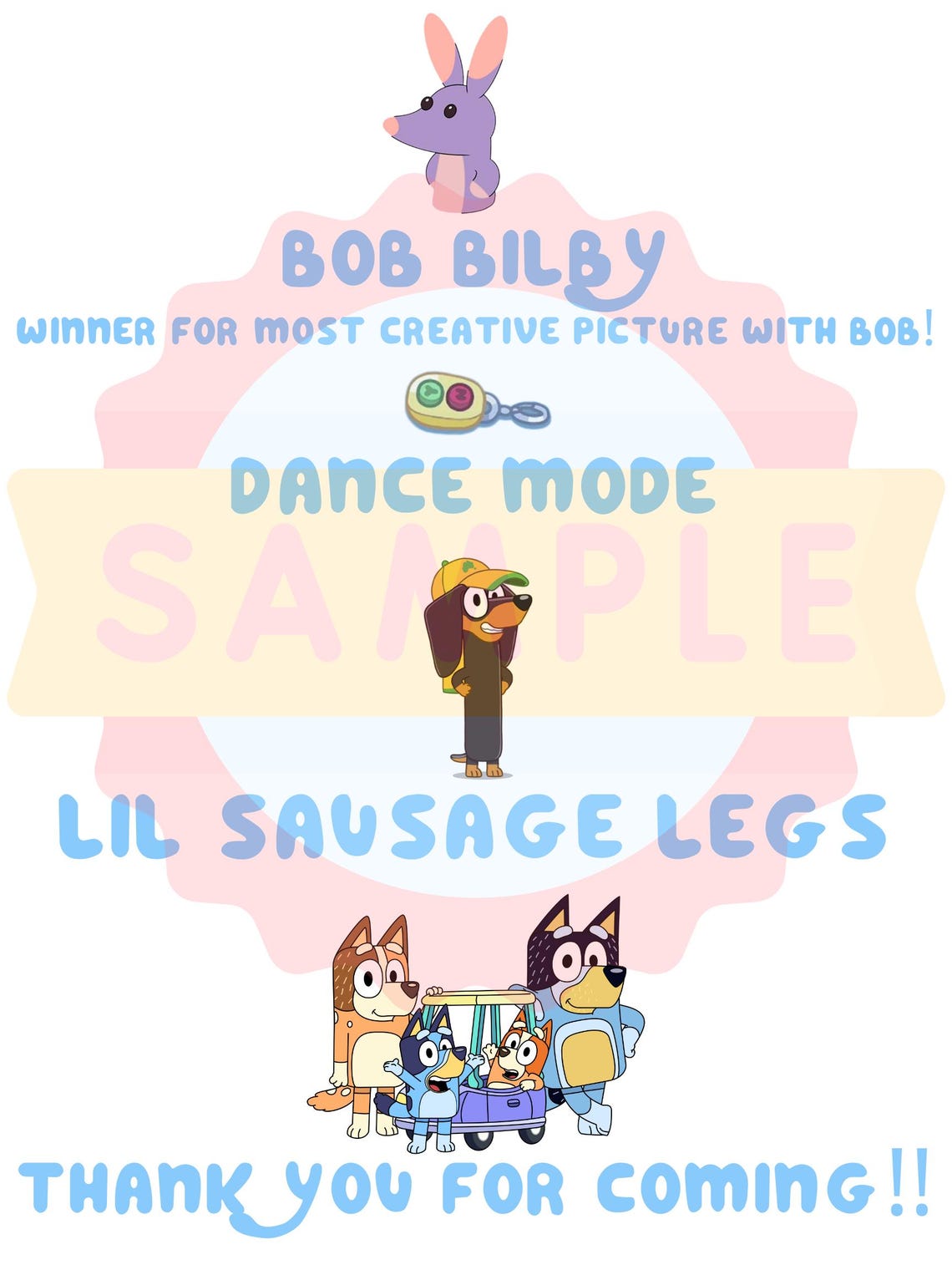 Bluey Birthday Party Decorations - Food Tags / Decor Signs - Etsy