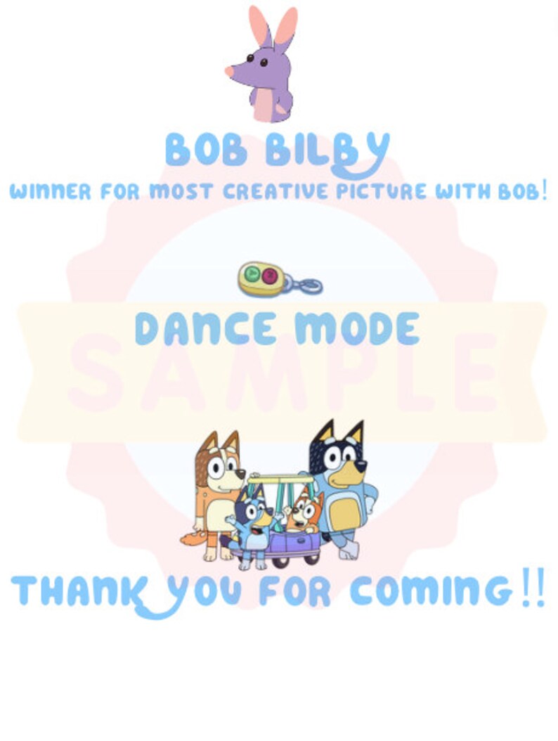 Bluey Birthday Party Decorations Food Tags / Decor Signs - Etsy