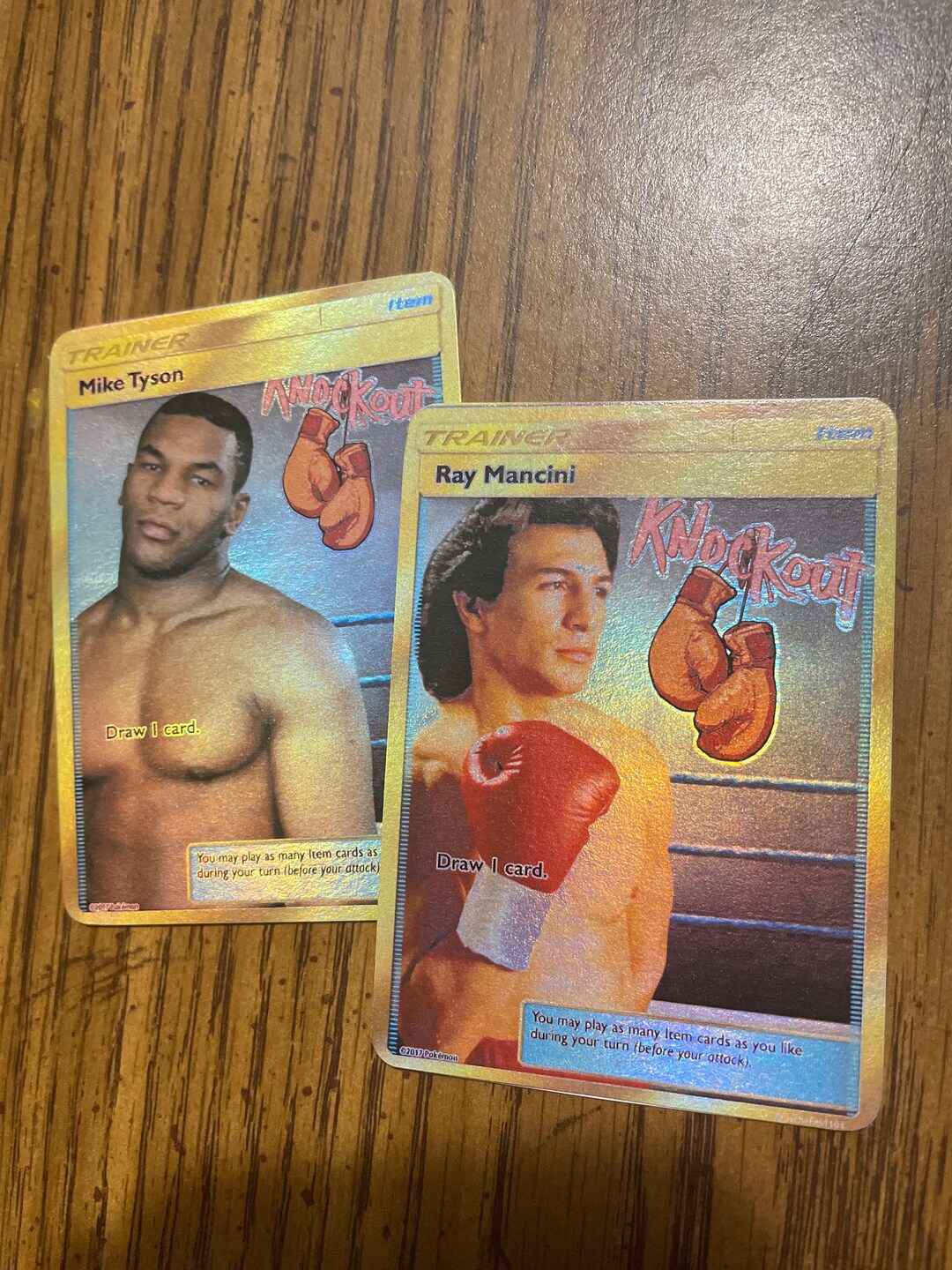 Mike Tyson Ray Mancini Custom Art Pokemon Trading Cards - Etsy