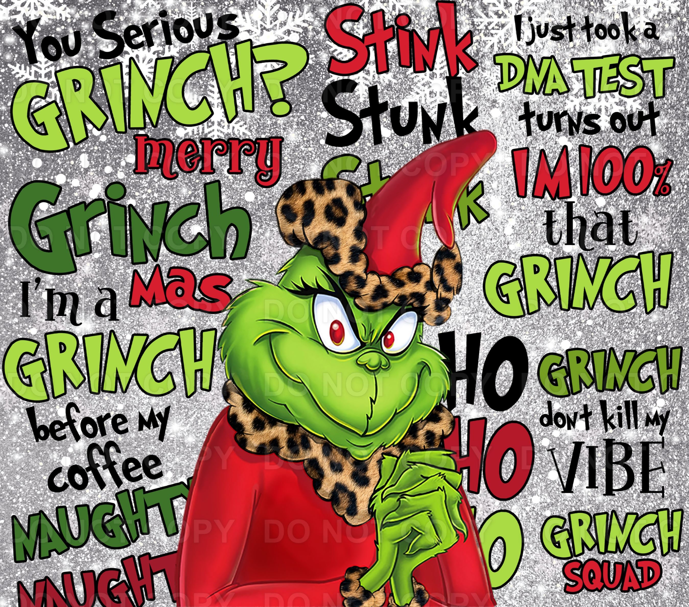 You Serious Grinch PNG, Straight Tumbler Wrap 20oz PNG, Digital ...