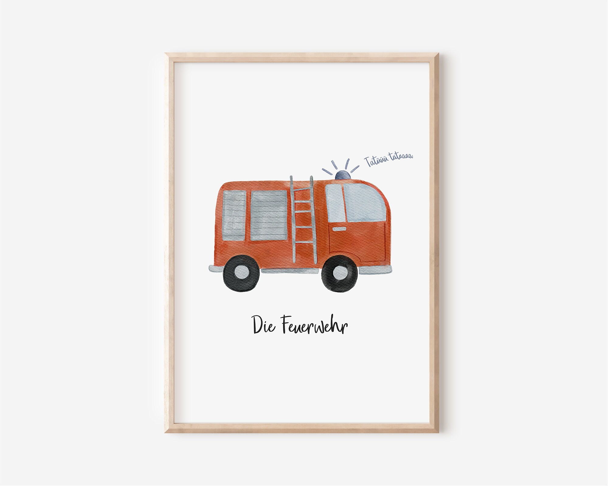 Fire Brigade Poster for Children's Rooms in A4 & A3 Boy Girl Wall ...